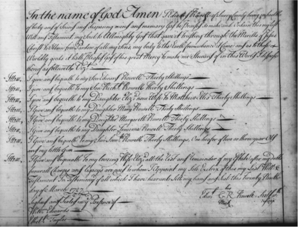 Edward Rowell of Surry County, Virginia (c. 1663-1729) – A Son of Virginia