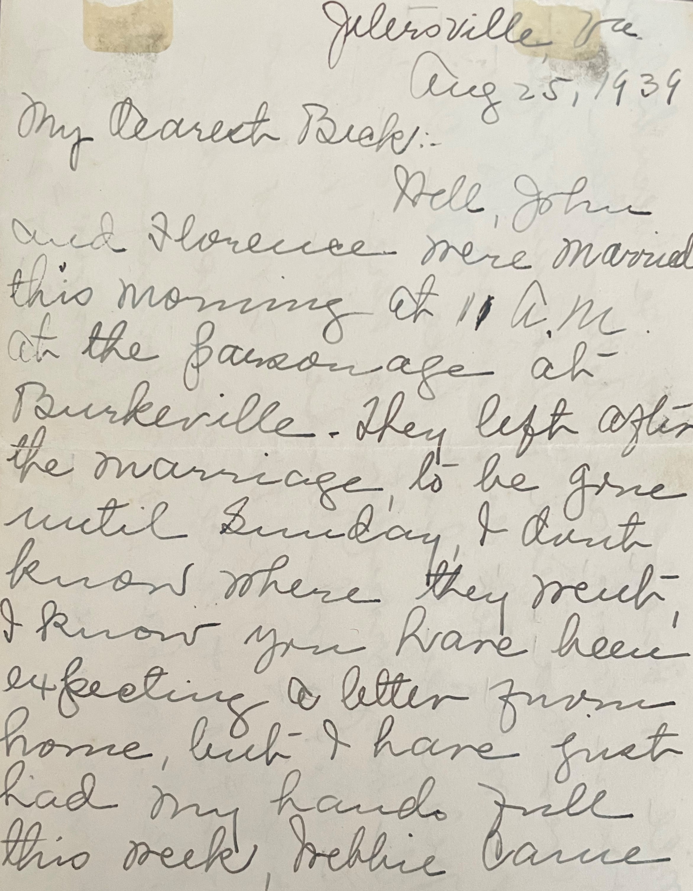 A letter from home . . . – A Son of Virginia
